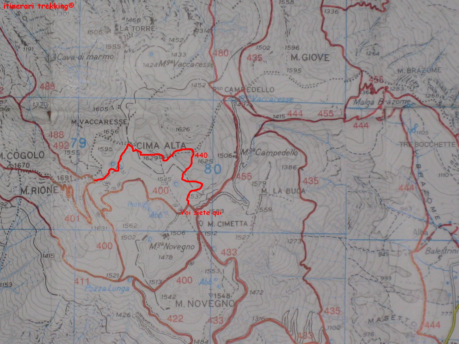 440 Variante Cima Alta | Itinerari trekking